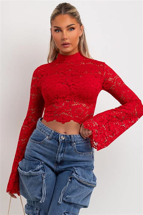 Red Lace Top Outfit