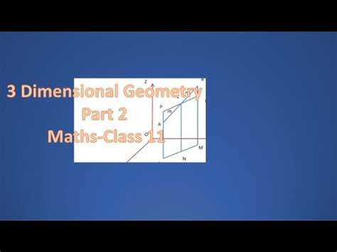 3 D Geometry Maths Class 11 Isc Cbse