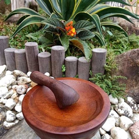 Jual Cobek Kayu Ulin Ulekan Diameter 30cm Tanpa Cat Asli Kalimantan Di Seller Sentry