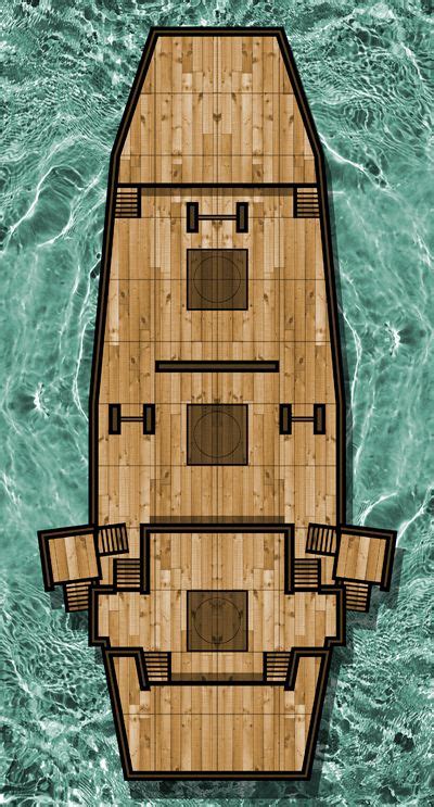 Ship Pirate Junk Top Decks By Whodrewthis Rpg Maps Pinterest