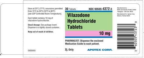 Vilazodone Package Insert Prescribing Information