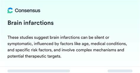 Brain Infarctions Consensus Academic Search Engine