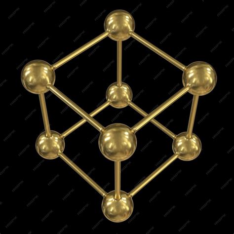 Premium Photo Molecule Grid Connection Structure
