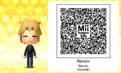 Naruto Mii Characters Aesthetic Life Code Tomodachi Life Qr Codes Male