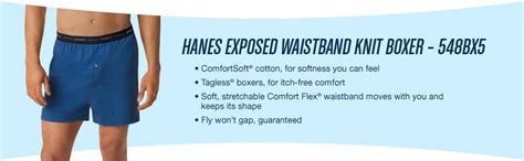 Hanes Mens Comfortsoft Knit Boxer Comfort Waistband 10 Pack At Amazon