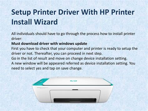 Ppt How To Setup Printer Driver With Install Wizard Powerpoint