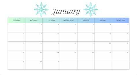 2023 Calendar Printable Simple Calendar Horizontal Pages Etsy