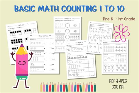 Basic Math Counting 1 To 10 Graphic By Happydesign · Creative Fabrica