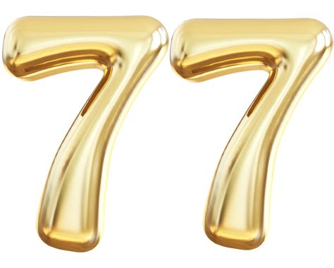 Gold 3d Number 77 36304295 Png