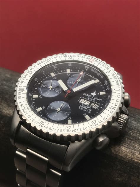 Chase Durer Combat Command Blue Swiss Valjoux 7750 Automatic Stainless