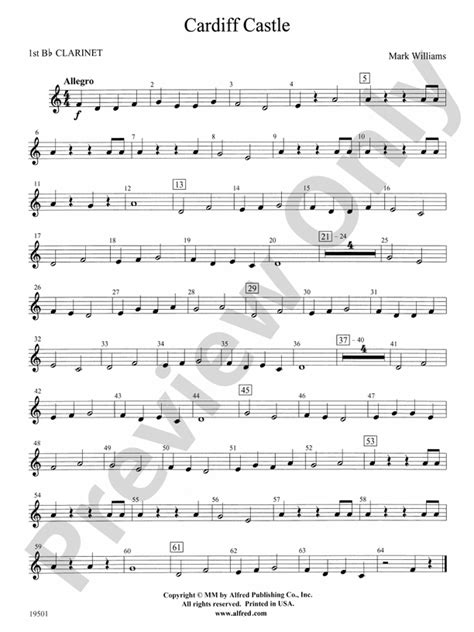 Cardiff Castle 1st B Flat Clarinet 1st B Flat Clarinet Part Digital