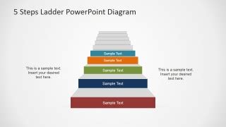 5 Steps Ladder Powerpoint Diagram Slidemodel