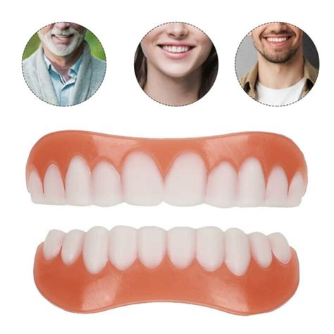 Helpful Fake Teeth Cover No Odor Safest Silicone Freedom To Smile Fake
