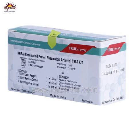 Truechemie Rf Ra Rheumatoid Factor Rheumatoid Arthritis Test Kit 25 Test At ₹ 360box