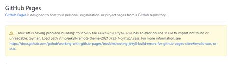 The Cayman Theme Is Not Currently Supported On Github Pages · Issue 130 · Pages Themescayman