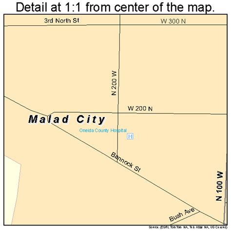 Malad City Idaho Street Map 1650140