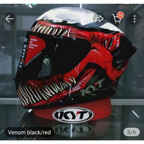 Helm Full Face Kyt Tt Course Leopard Visor Iridium Helm Pria Helm