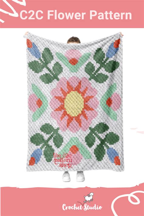 Discover 39 C2c Flower Pattern Ideas C2c Crochet Blanket C2c Crochet