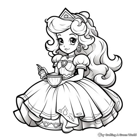 Princess Peach Coloring Pages Free And Printable