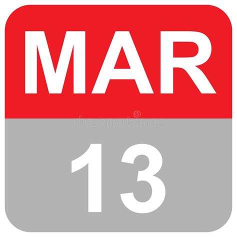 Mar 13 Months Daily Date Stock Illustration Illustration Of Banner