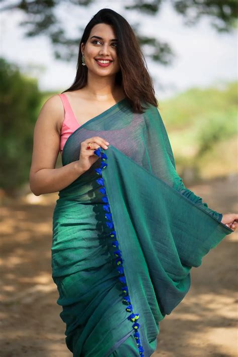 Peacock Blue Saree I Love Sarees