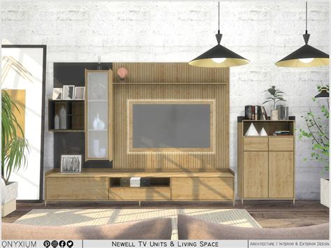 Onyxium Newell Tv Units And Living Space For Sims 4