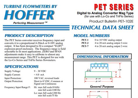 Electronic Flowmeters Hoffer Flow Controls Inc Aus