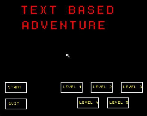 text based adventure by patrick