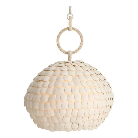 Arteriors Home Ramya White Coconut Shells Pendant Lighting Chairish