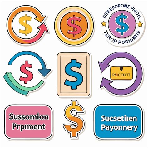 Dollar Sign Stickers With Arrows And Text Premium Ai Generated Vector