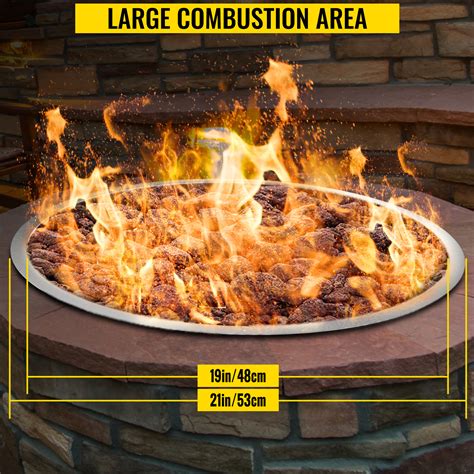 Vevor Drop In Fire Pit Pan 19 X 19 Round Fire Pit Burner Stainless