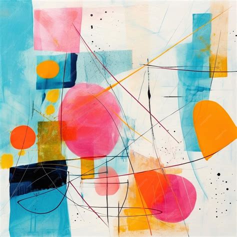 Premium Photo Abstract Painting Of A Colorful Painting With A Lot Of