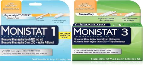 Monistat 2 Pack 3 Day Suppository And 1 Day Ovule