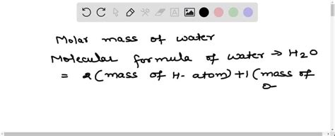 Solved Which Formula Can Be Used To Calculate The Molar Mass Of Water