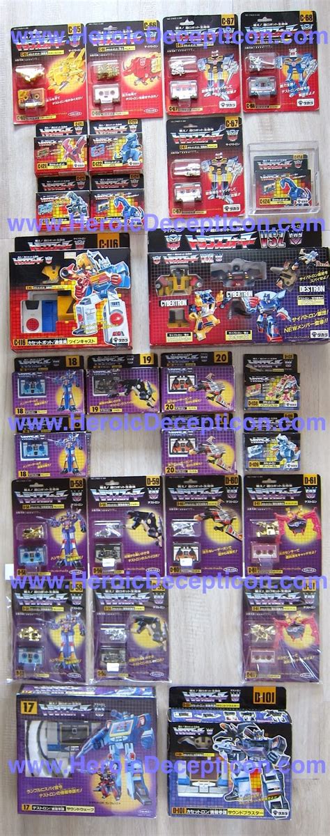 Heroic Decepticon Group Shots Of Transformers Cassettes In Japanese Takara Packaging