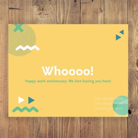 Work Anniversary Card Template