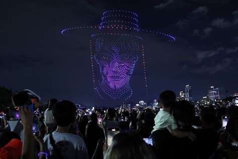 The Most Epic Night Sky Show Ive Ever Seen K Pop Demon Hunters Drone