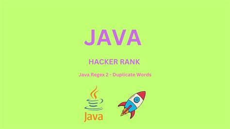 Day 20 Java Regex 2 Duplicate Words Intermediate Problem Hackerrank Youtube