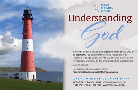 Understanding God Class Rhema Christian Center