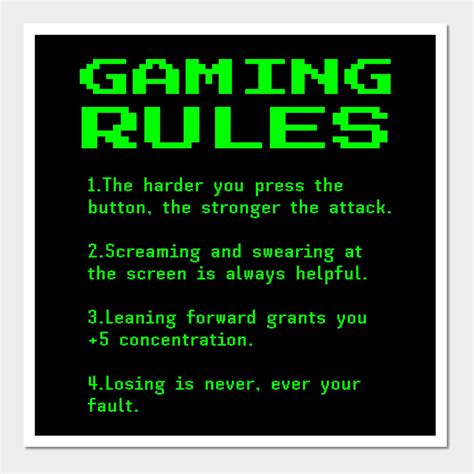 Funny Gamer Rules Gaming Humor And T Idea