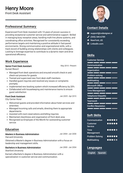 Front Desk Assistant Resume Example For 2024 How To Create A