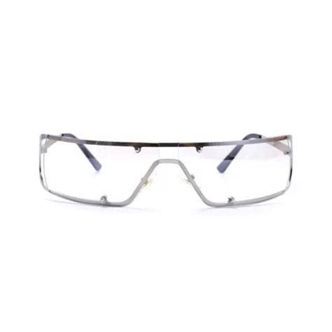 Wrap Around Sunglasses Rimless Wrap Sunglasses Y2k Etsy