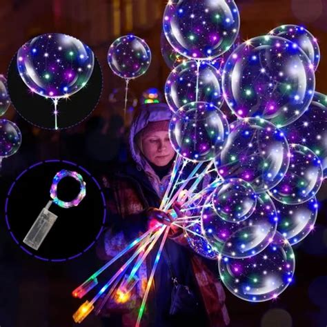 Kit 10 Balão Bexiga De Led Luzes Bubble Festa Natal Decorar Mercadolivre