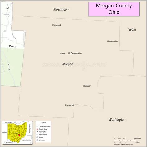 Map Of Morgan County Ohio Where Is Located Cities Population
