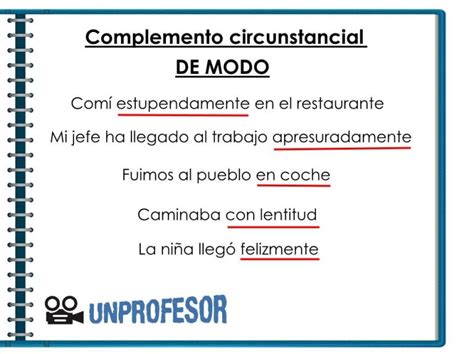 Ejemplos De Complemento Circunstancial De Modo En Oraciones