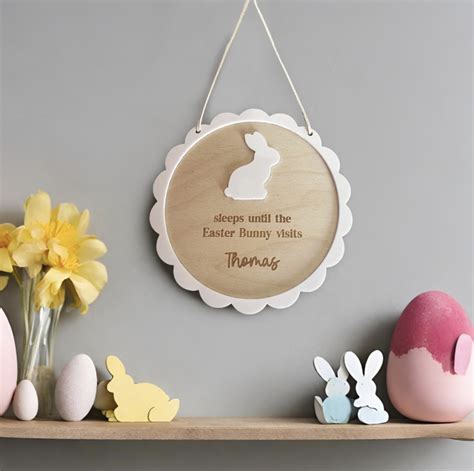 Personalised Easter Bunny Countdown Sign