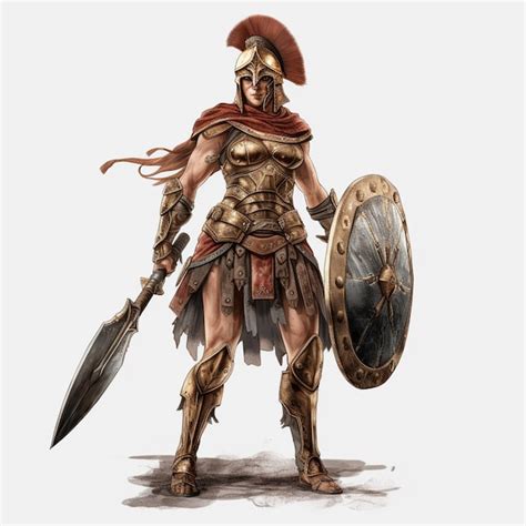 Female Spartan Warrior Drawing