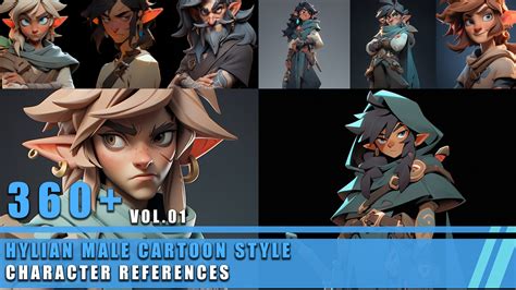 Artstation 360 Hylian Male Cartoon Style Character References Vol