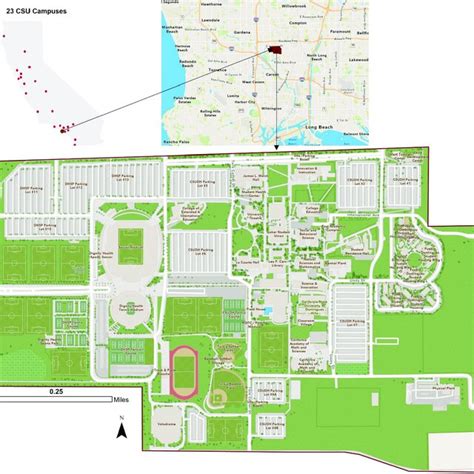 California State University Dominguez Hills Csudh Note Inset Map
