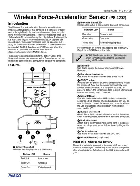 Wireless Force Acceleration Sensor Ps 3202 Pdf Usb Bluetooth